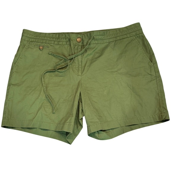 Lands' End | Shorts | Lands End Fit 2 Green Cotton Chino Shorts Womens ...